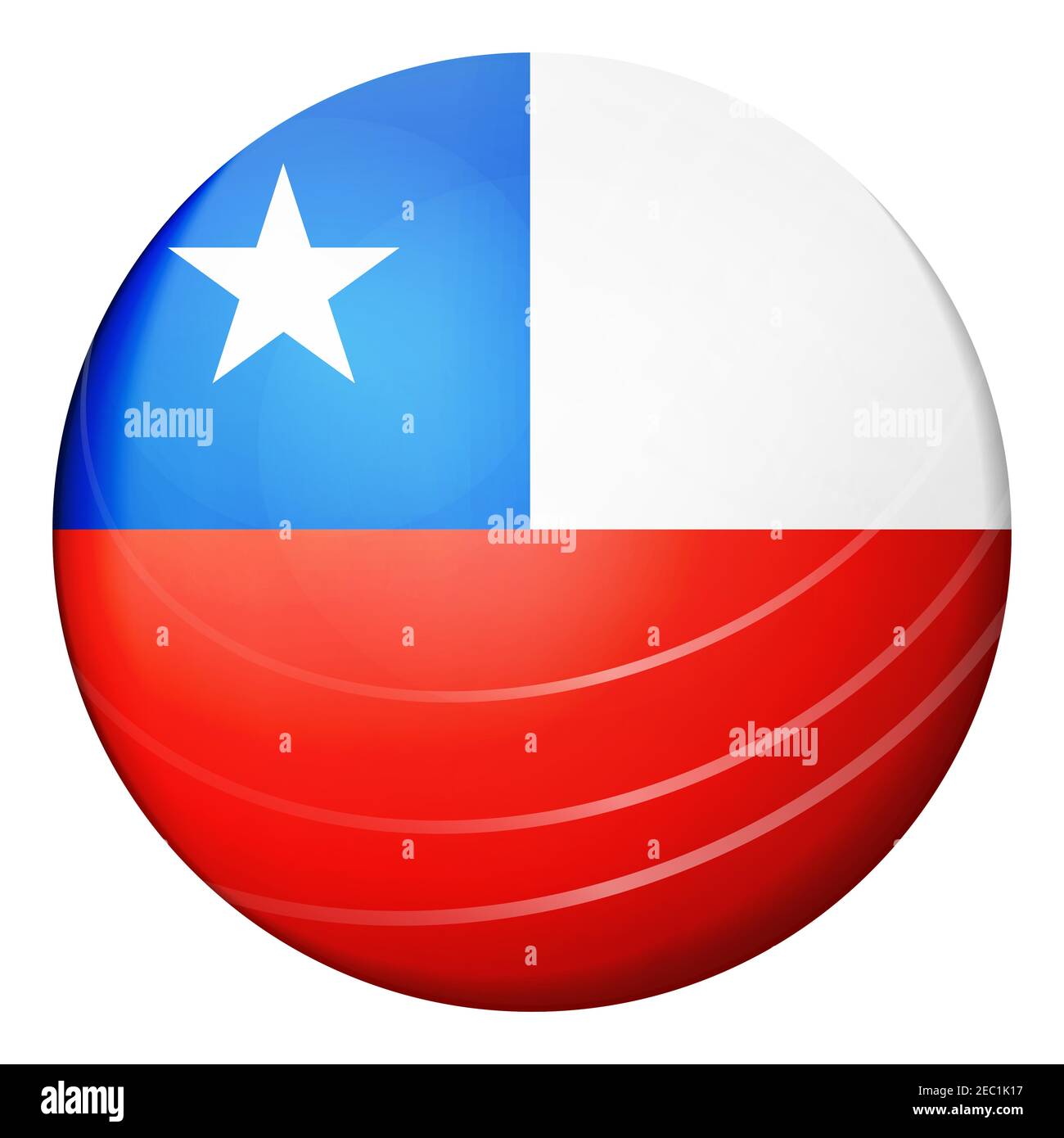 Flag chile realistic 3d Cut Out Stock Images & Pictures - Alamy