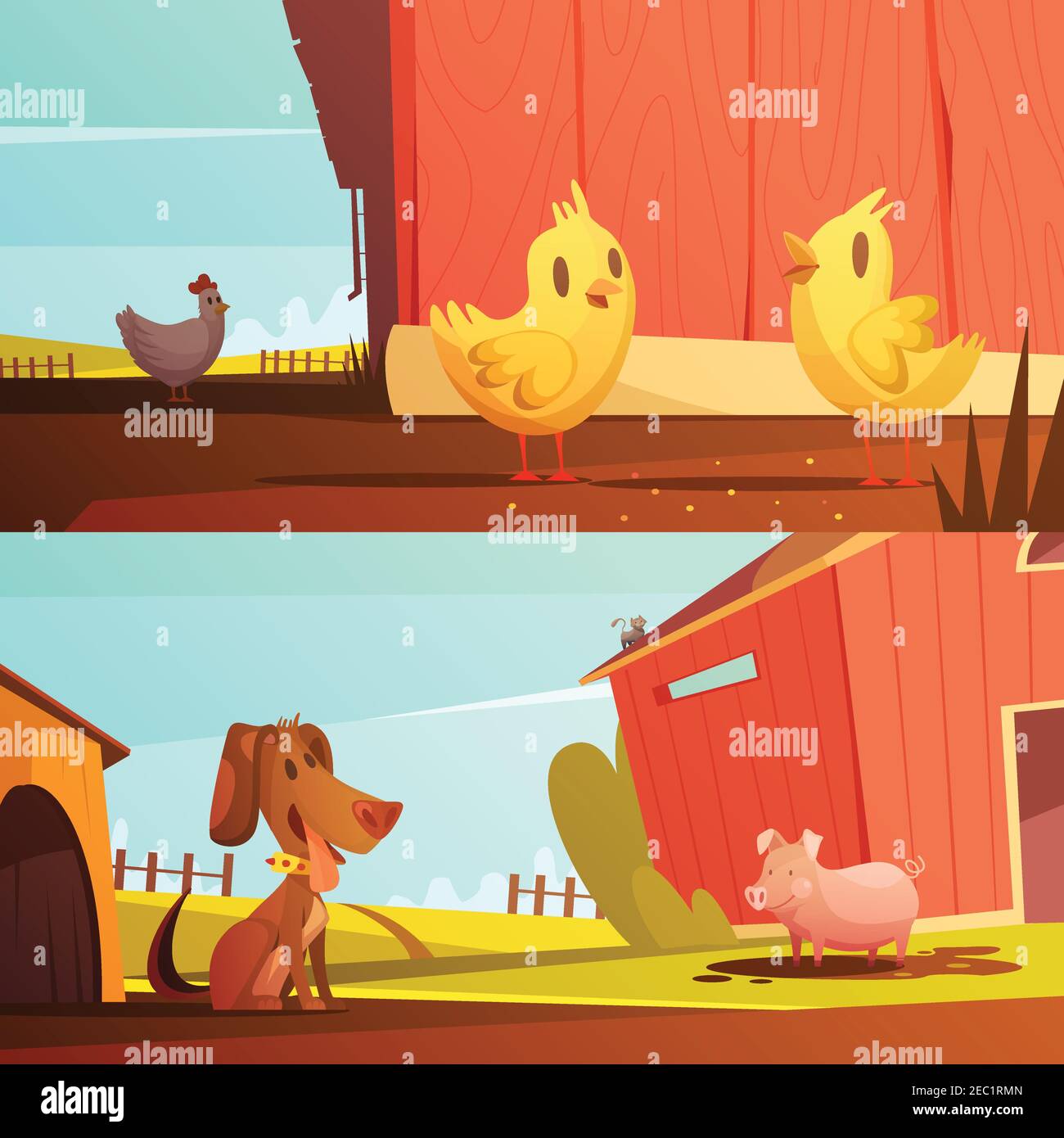 Meadow barn shelter Stock Vector Images - Alamy