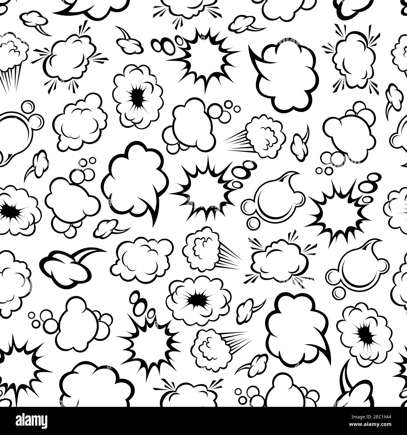 Cartoon Explosion Black And White