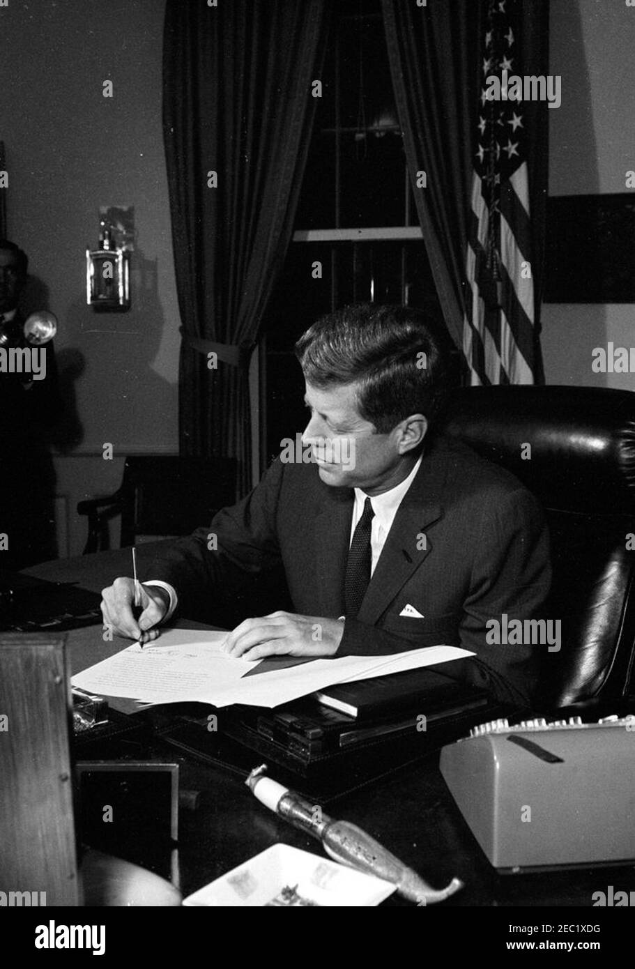 Proclamation signing, Interdiction of the Delivery of Offensive Weapons ...