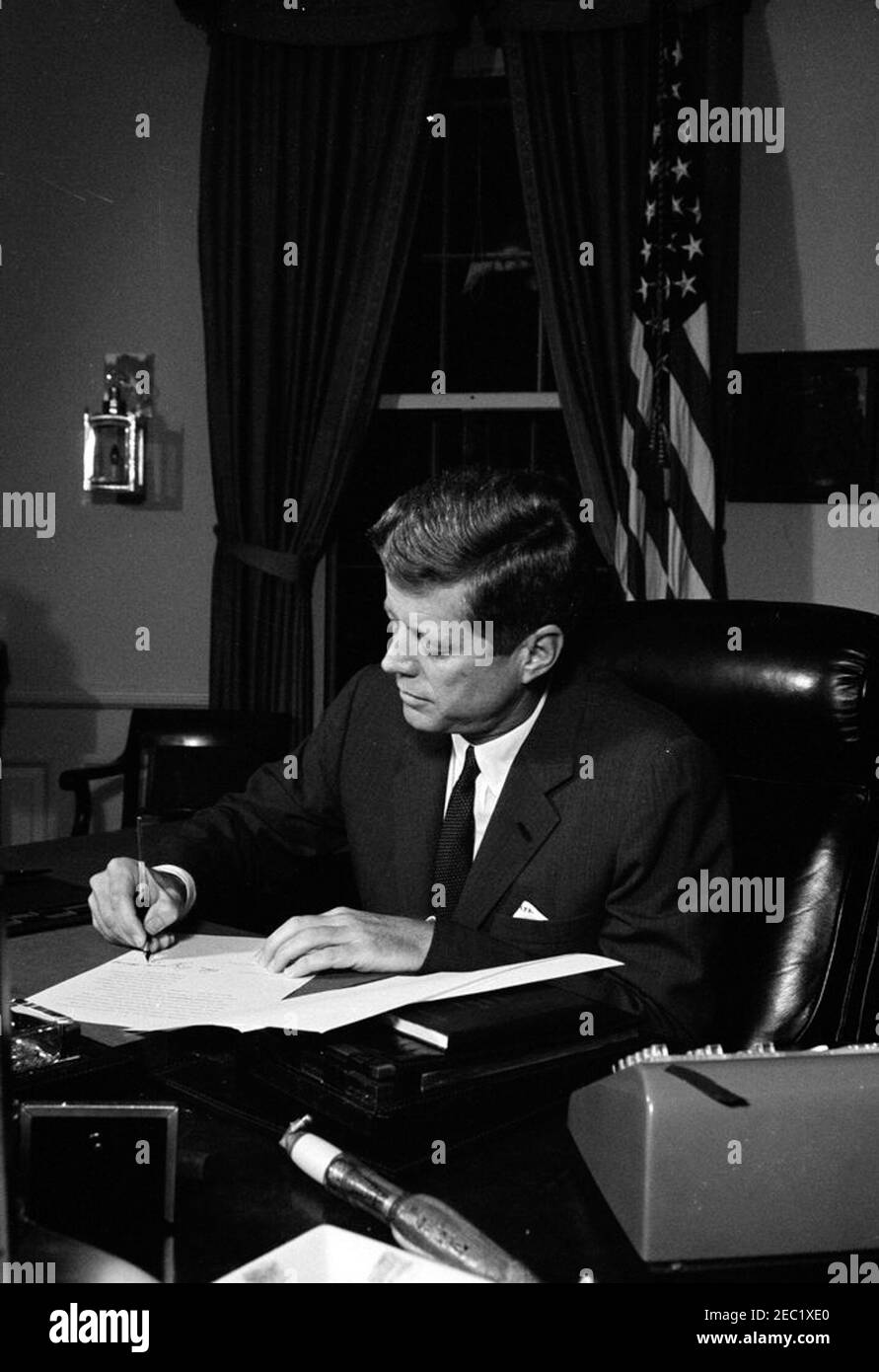 Proclamation signing, Interdiction of the Delivery of Offensive Weapons ...