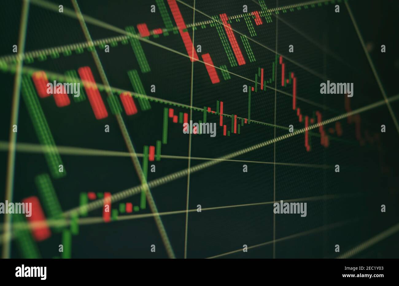 graph with diagrams on the stock market, for business and financial ...