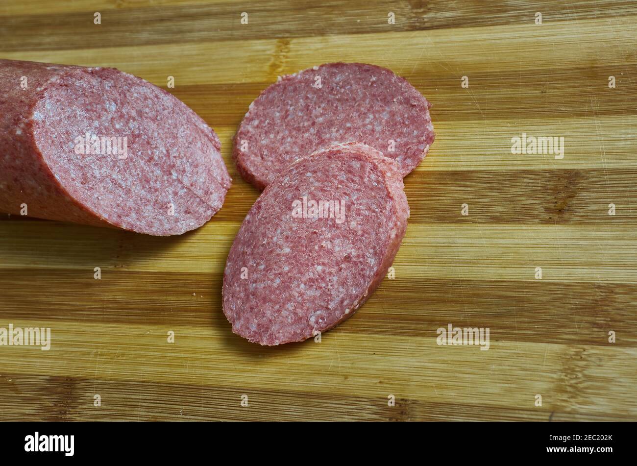 Cervelatwurst - sausage produced in Switzerland, France and parts of ...