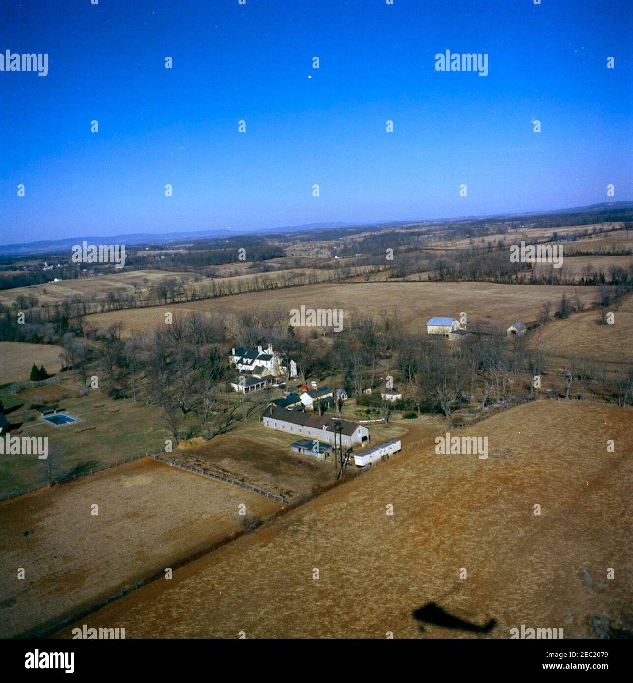 Glen Ora, Middleburg, Virginia (views). Aerial view of Glen Ora ...