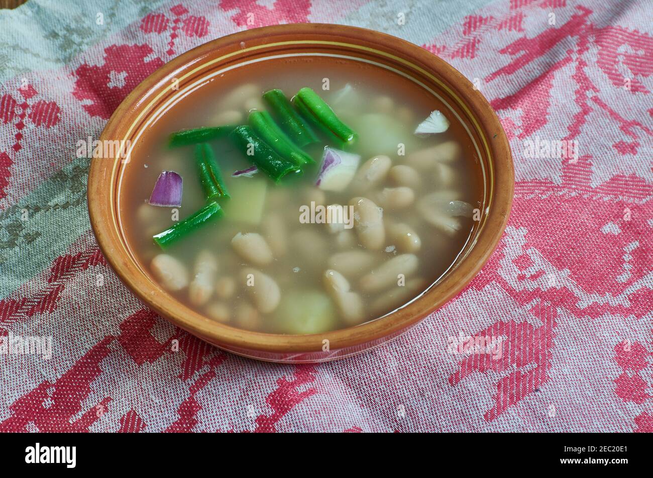 Rodopski bob - Bulgarian bean stew close up Stock Photo - Alamy