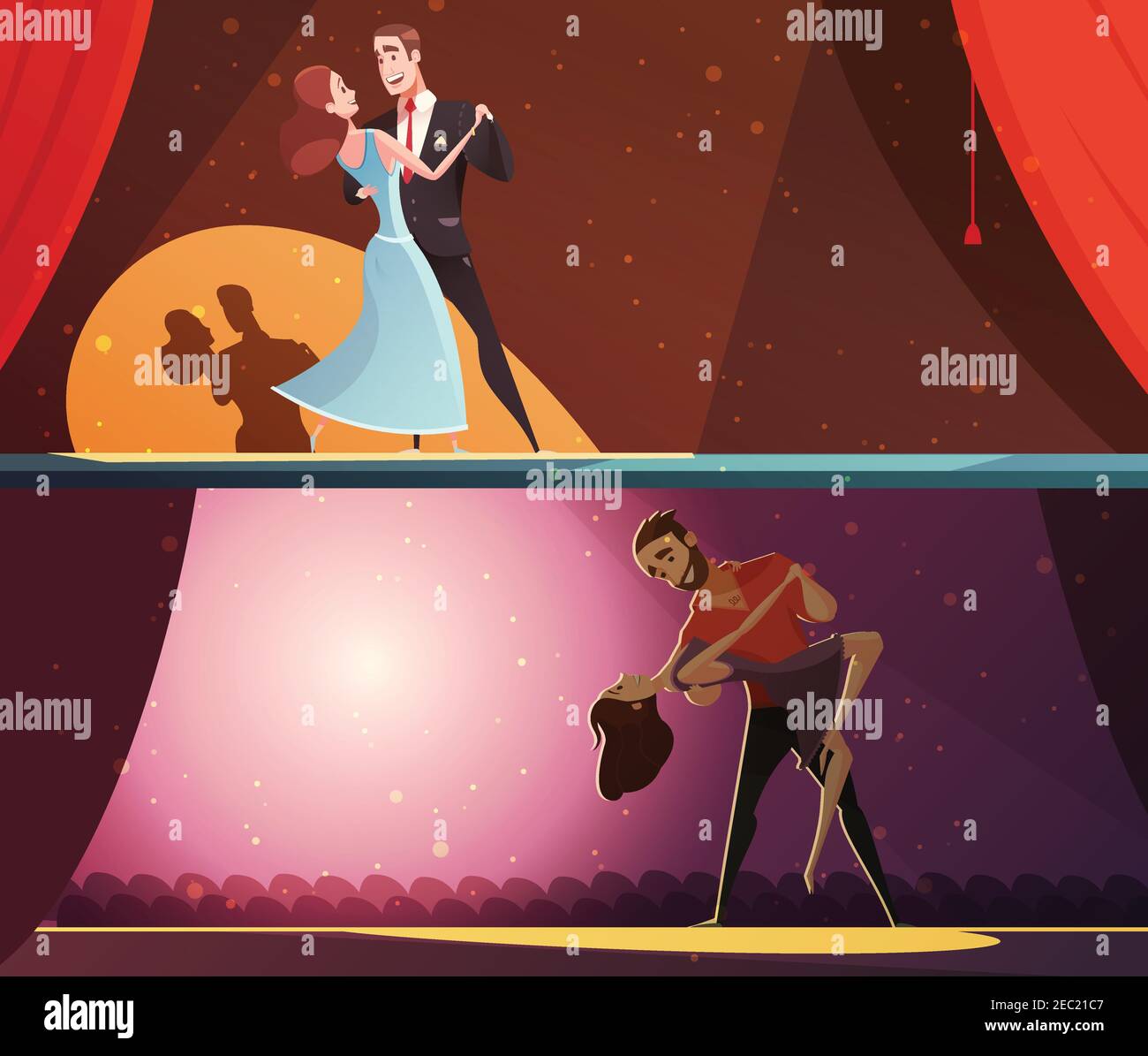 Ballroom pose woman studio Stock Vector Images - Alamy