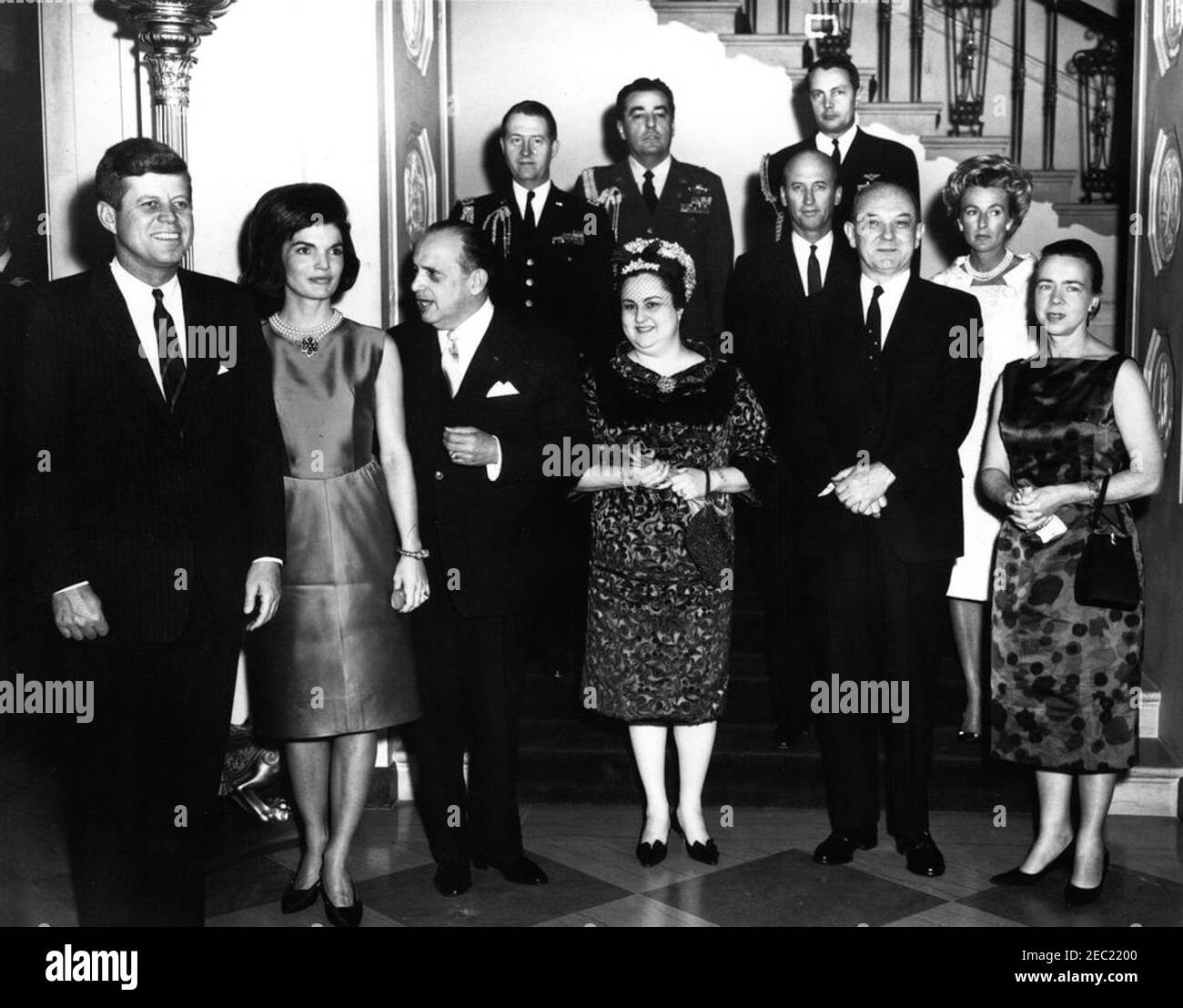 Diplomatic Reception, 6:30PM. President John F. Kennedy, First Lady ...