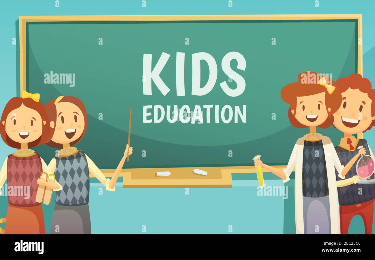 Cartoon Middle School Kids