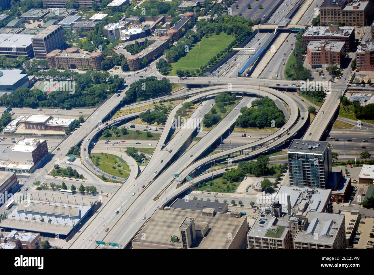Freeway interchange in Chicago (2010 Stock Photo - Alamy
