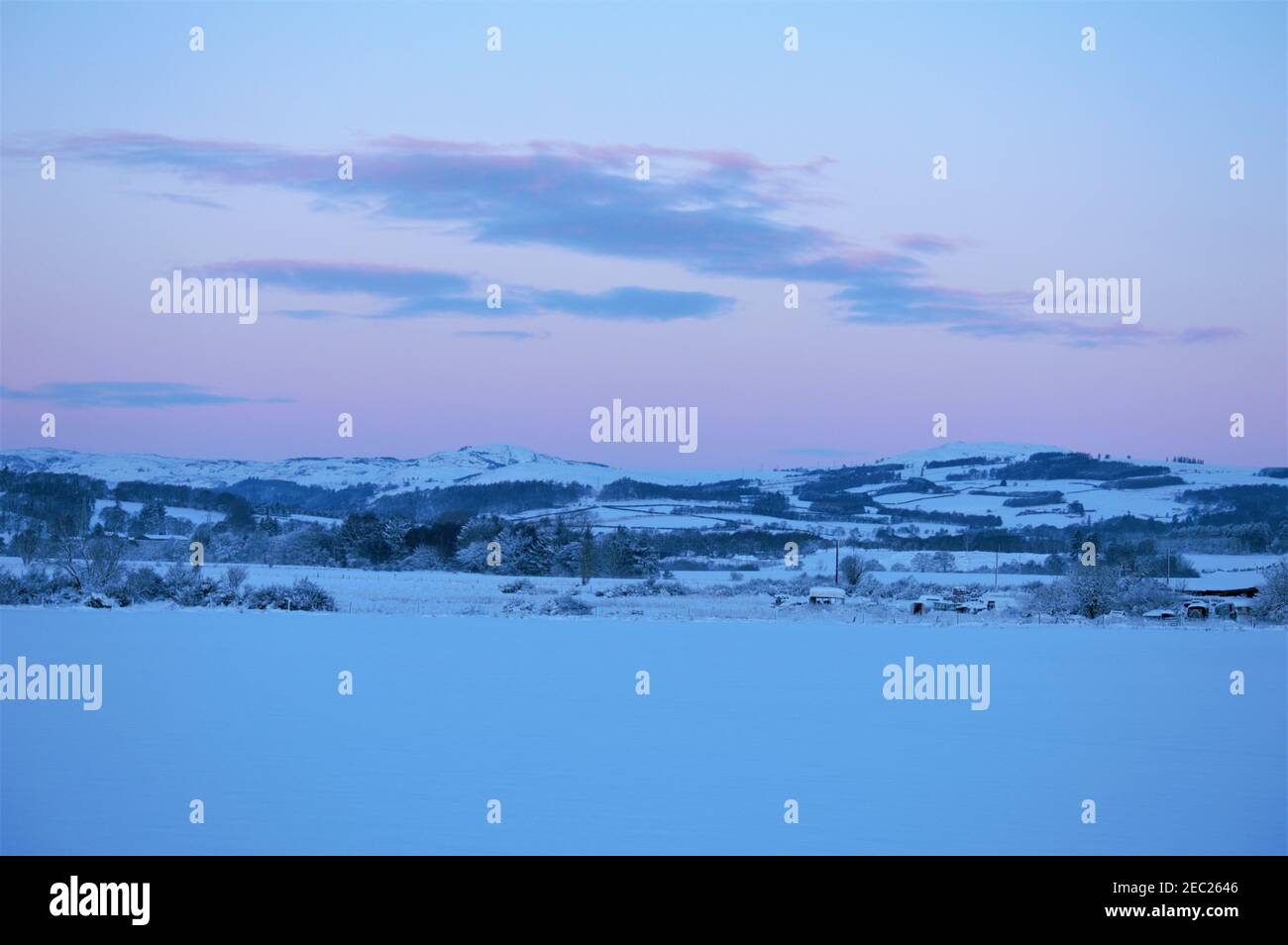 Sunrise scottish countryside, Blairgowrie, Perthshire, Scotland Stock ...
