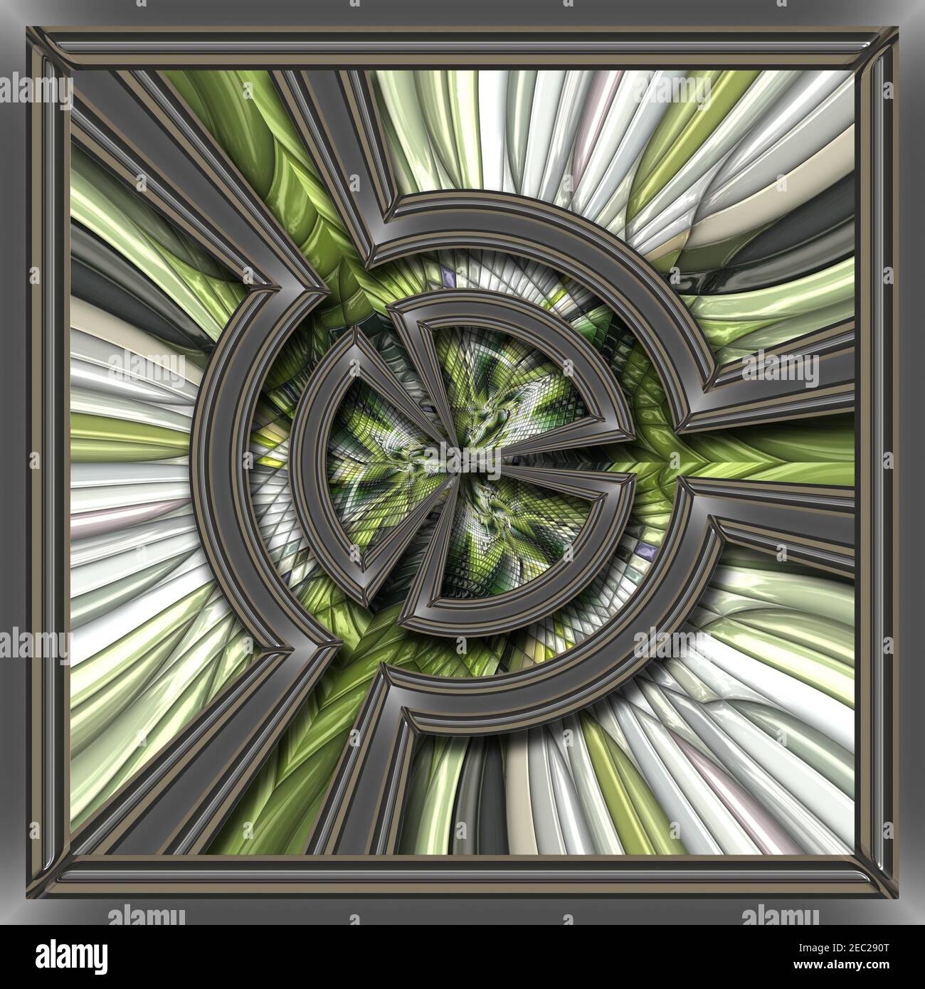 3D rendering combo creative graphics artwork with plastic and metallic ...