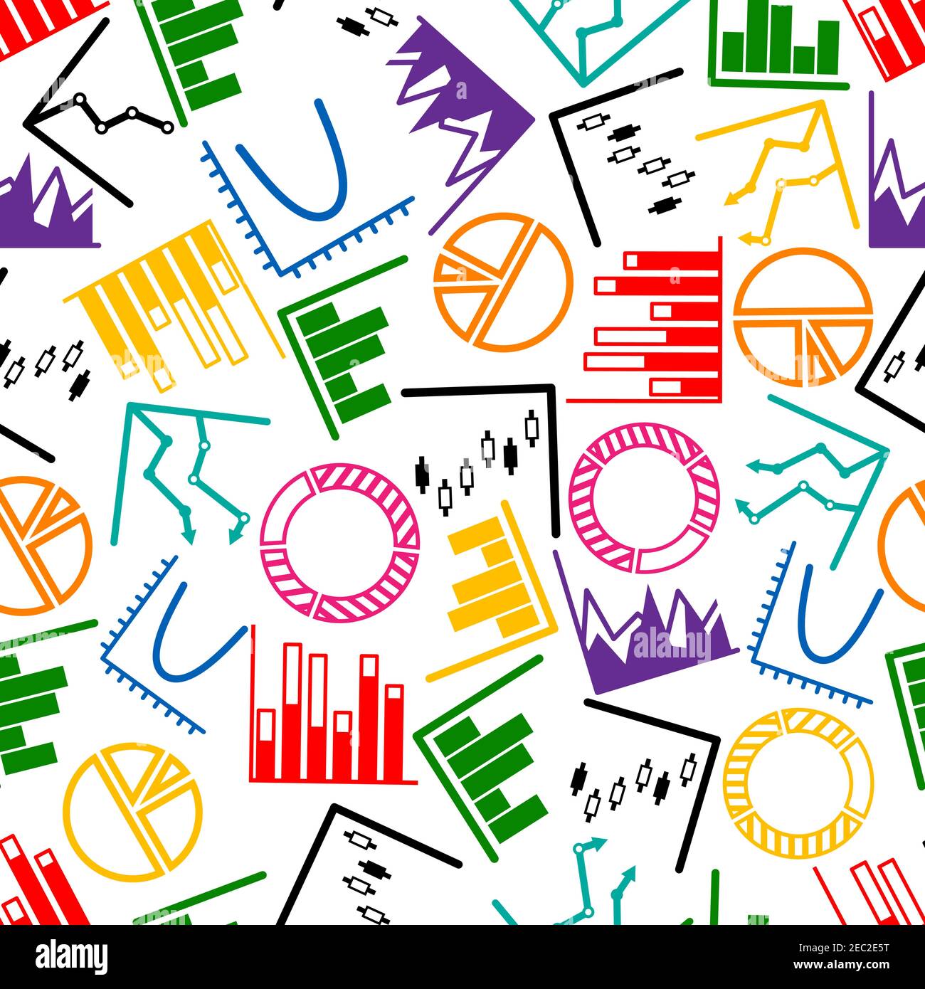 Colorful business and financial graphs background for presentation ...