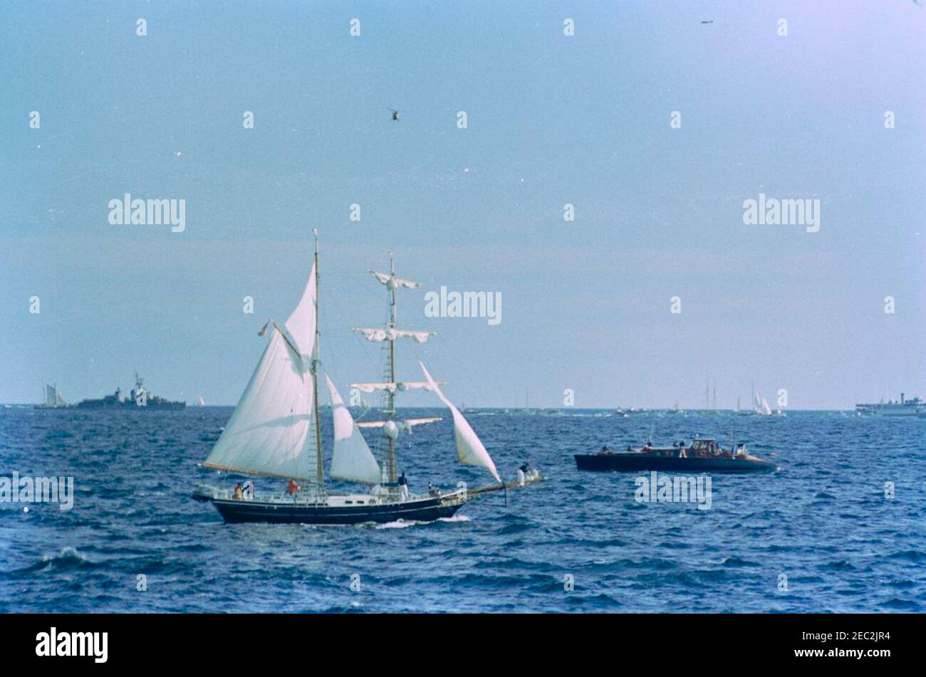 President Kennedy watches the 4th Americau0027s Cup Race. Spectator ...