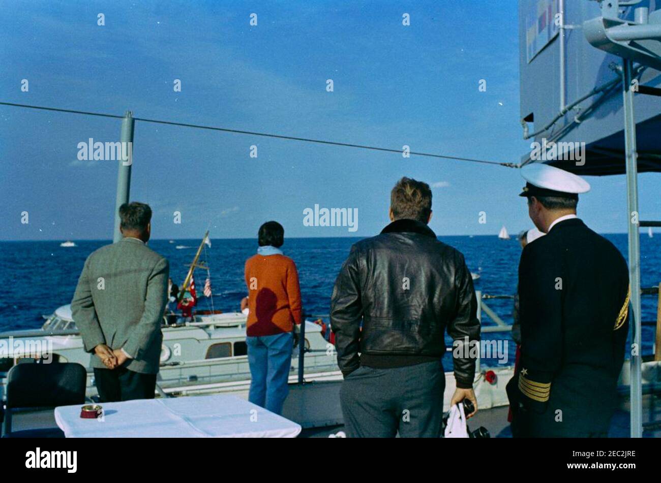 President Kennedy watches the 4th Americau0027s Cup Race. President ...