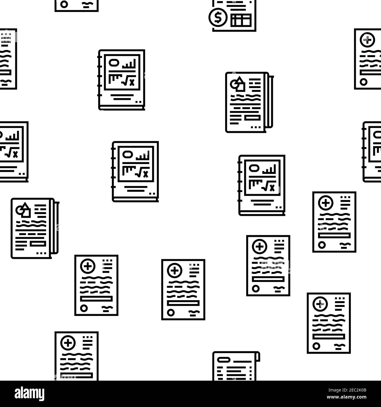 Reports Documentation Vector Seamless Pattern Stock Vector Image And Art
