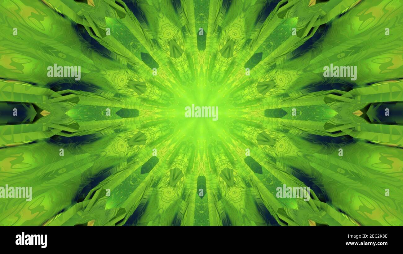 3D illustration of abstract green corridor Stock Photo - Alamy