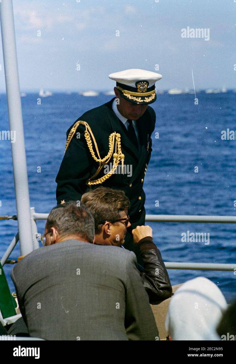 President Kennedy watches the 4th Americau0027s Cup Race. President ...