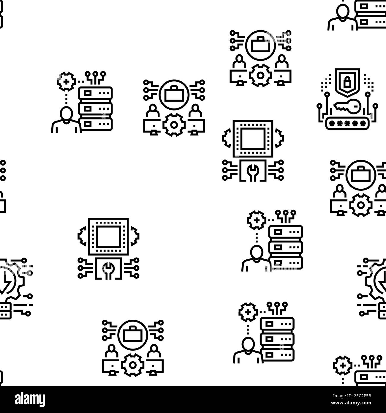 System Work Process Vector Seamless Pattern Stock Vector Image & Art ...