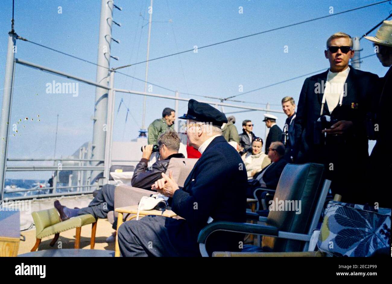 President Kennedy watches the 4th Americau0027s Cup Race. President ...