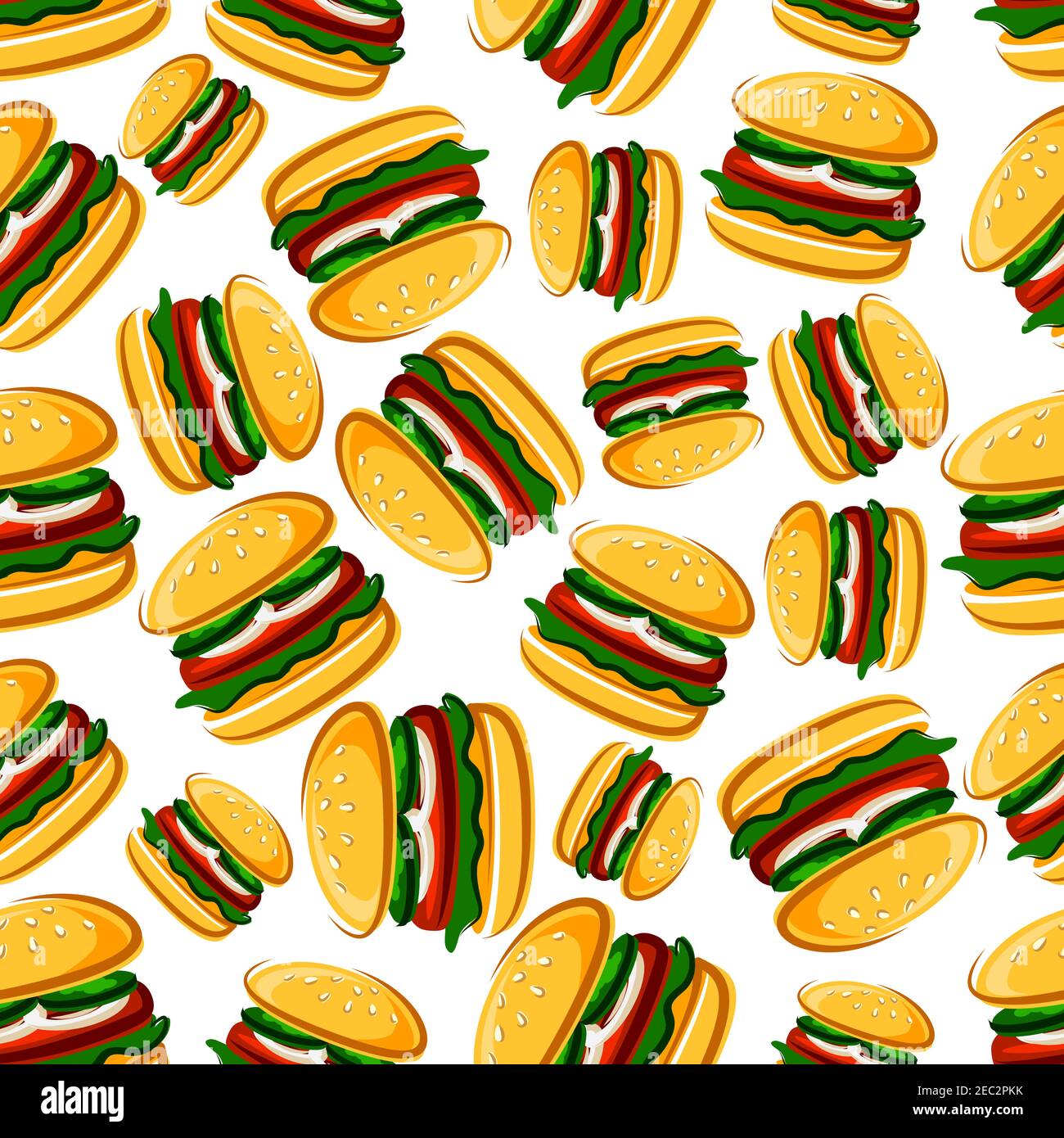 Steak burgers with fresh vegetables background for fast food design ...