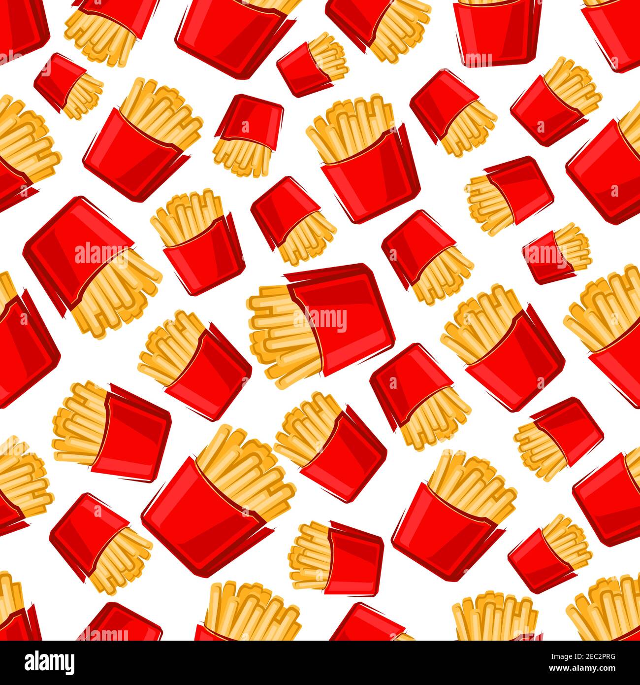 Seamless takeaway paper boxes of french fries pattern for fast food ...