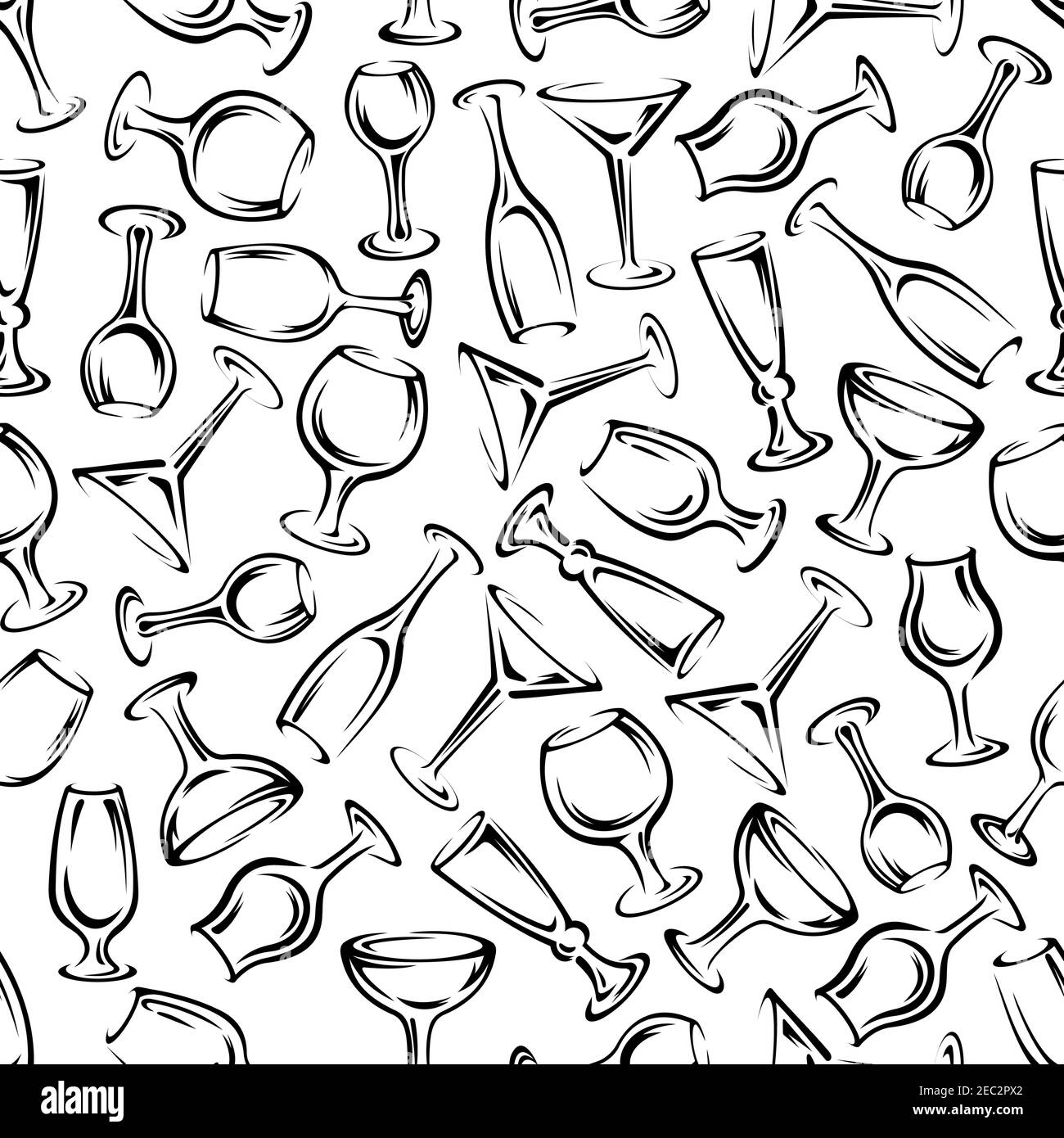 Martini glass wallpaper pattern Stock Vector Images - Alamy