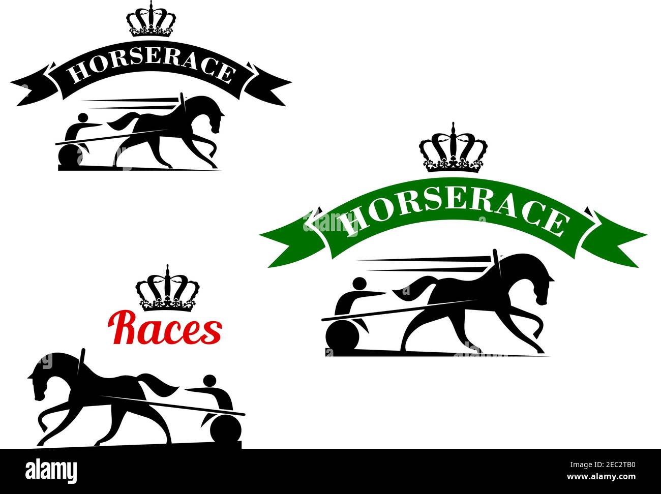 Two wheeled carts Stock Vector Images - Alamy