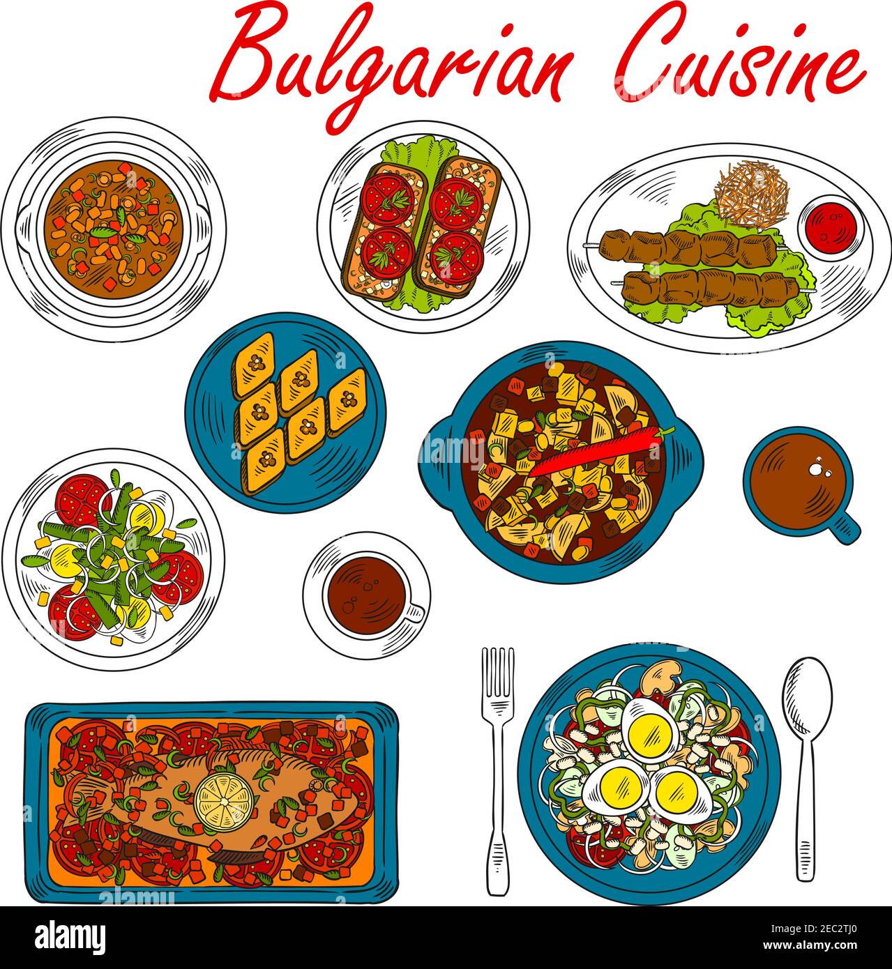 Bob national bulgarian dish Stock Vector Images - Alamy