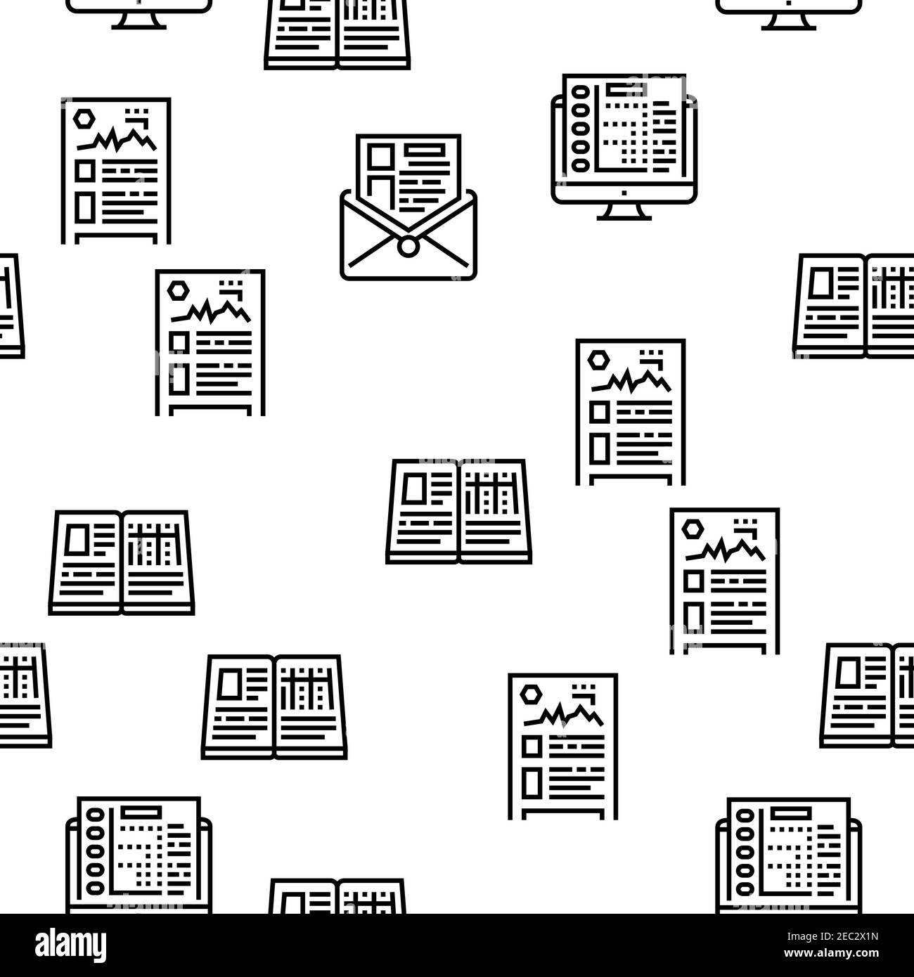 Reports Documentation Vector Seamless Pattern Stock Vector Image & Art ...