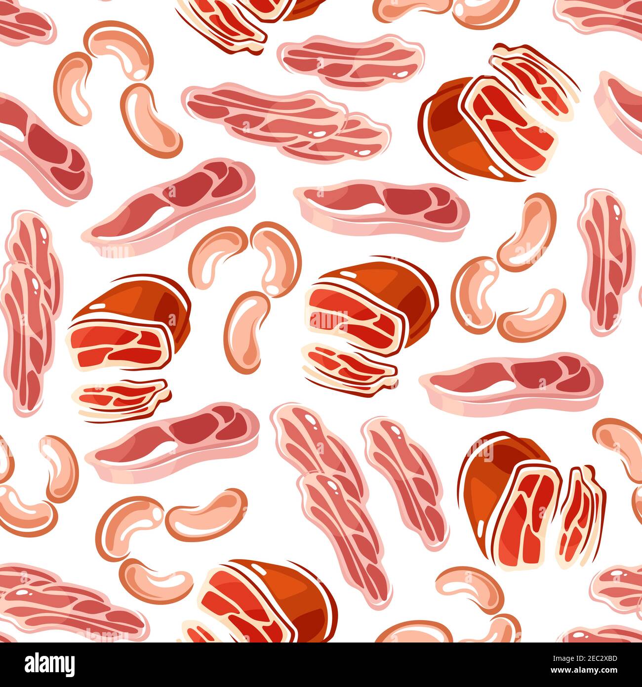 Pork loin not ham not dish not cooking Stock Vector Images - Alamy