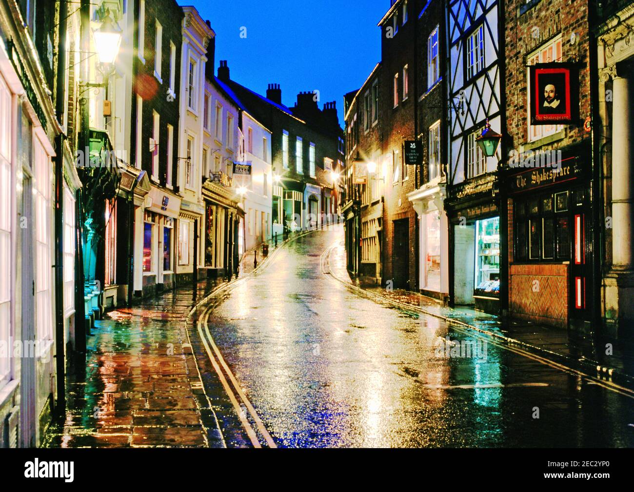Sadler St at Night, Durham, England Stock Photo - Alamy