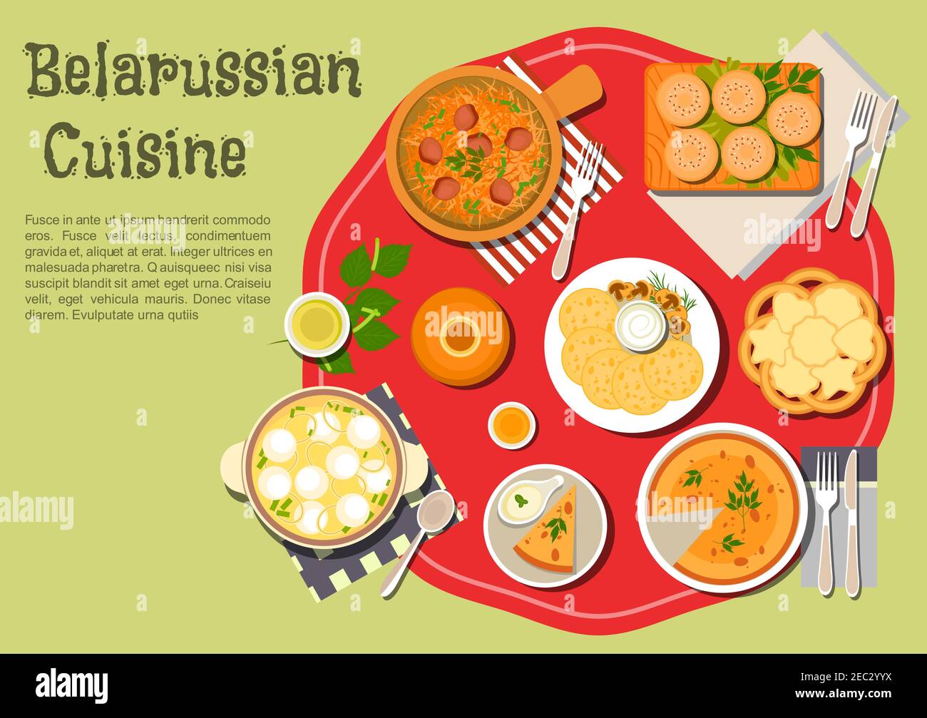Belarusian potato babka Stock Vector Images - Alamy