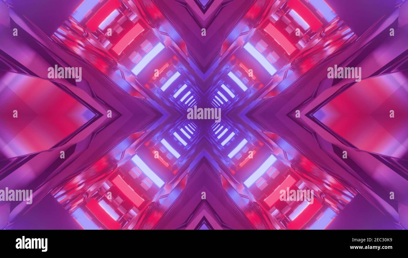 3D illustration of cross shaped corridor Stock Photo - Alamy