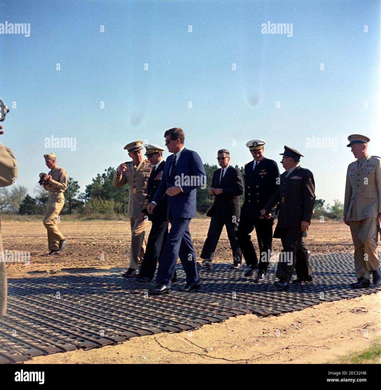 Visit to the Atlantic Fleet: President Kennedy views Marine Corps ...