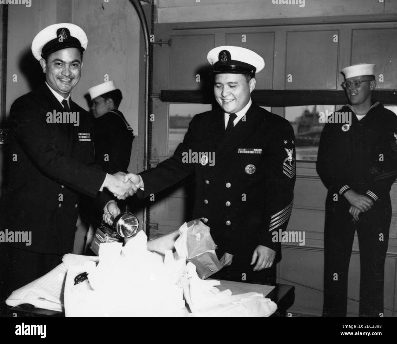 Retirement ceremonies for SDC Enrique S. M. Aflague, USN (prints only ...