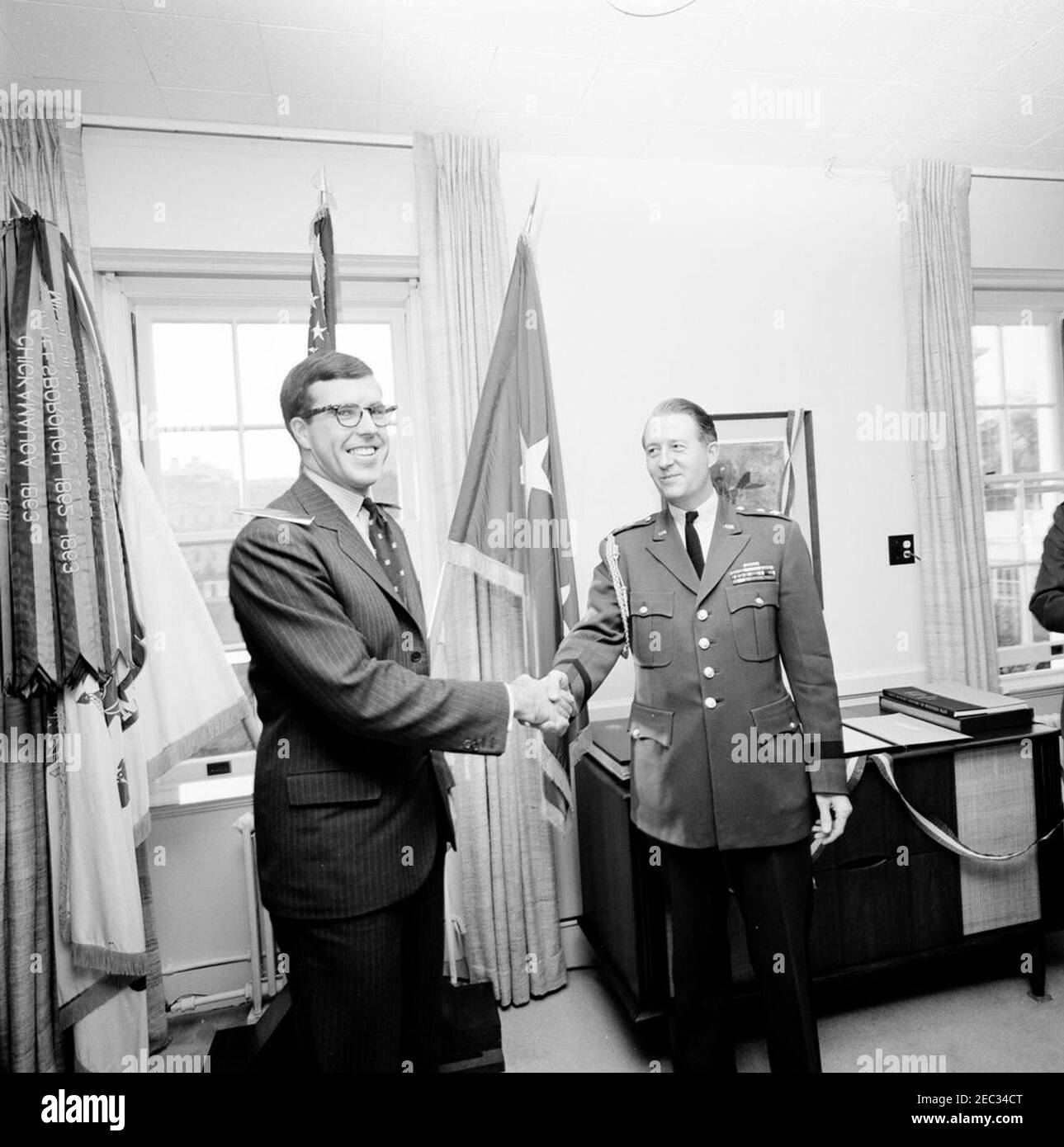 Commissioning ceremony in the office of General Clifton, Military Aide ...