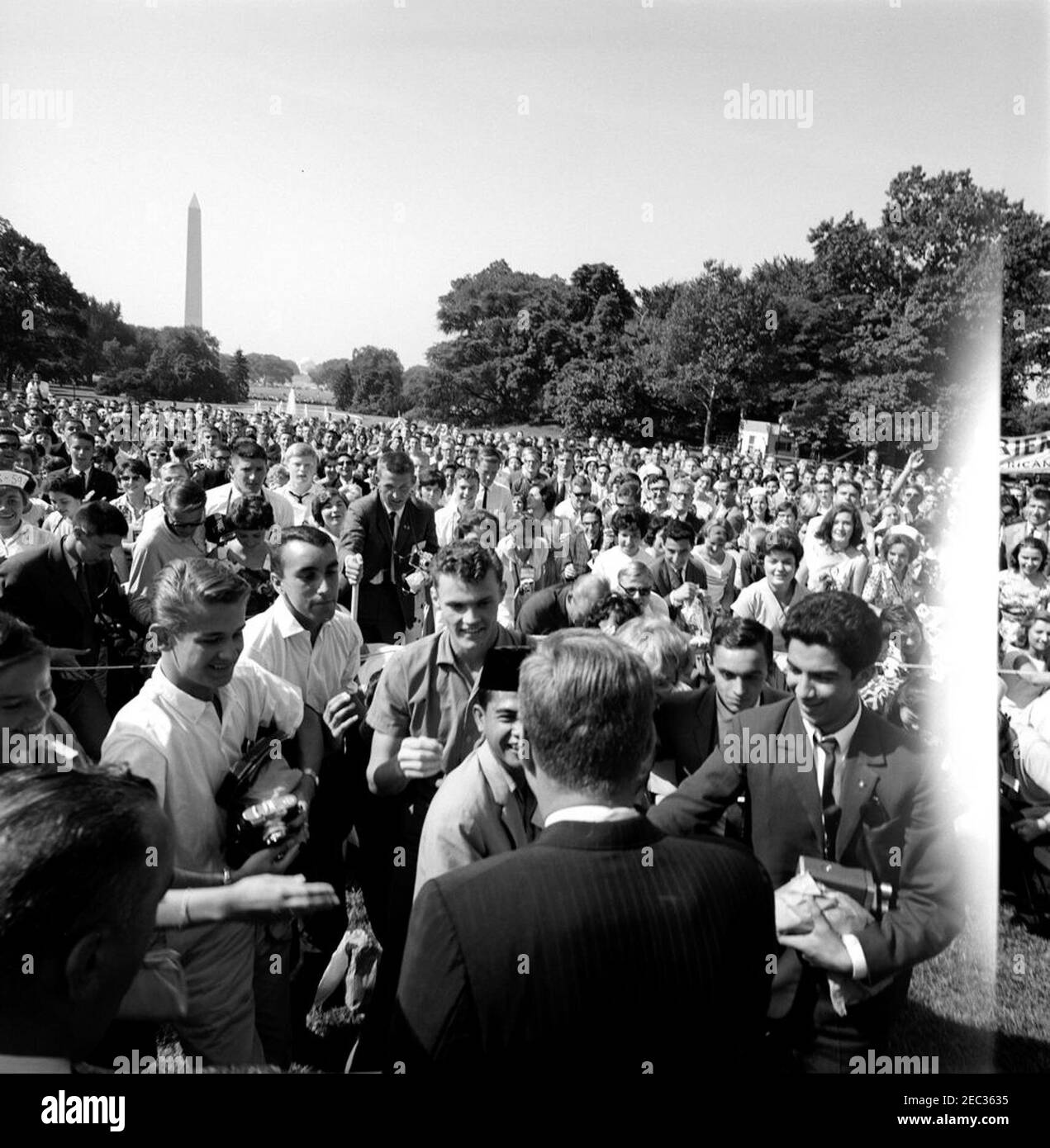 Visit of American Field Service Students, 9:50AM. President John F ...