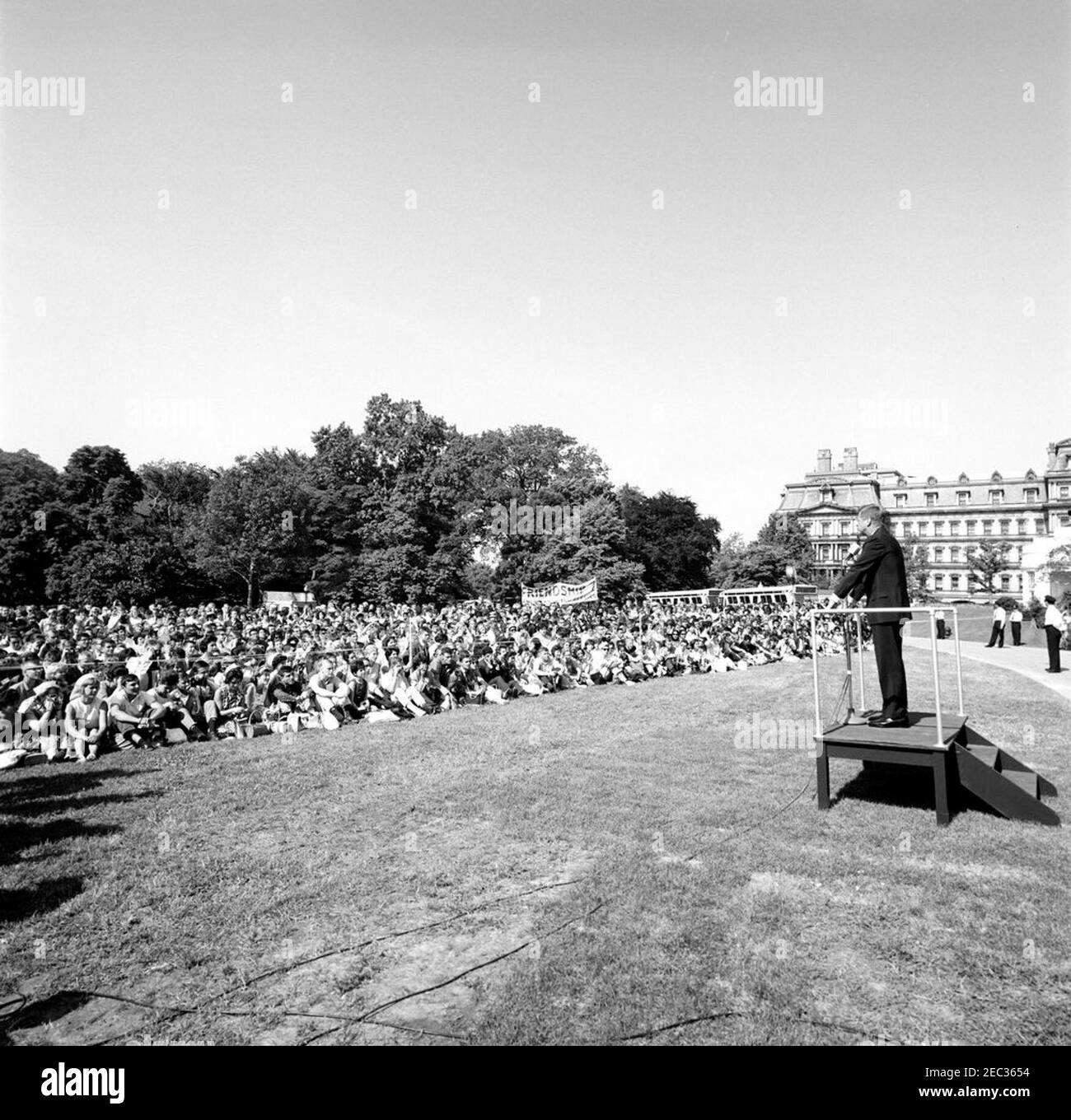 Visit of American Field Service Students, 9:50AM. President John F ...