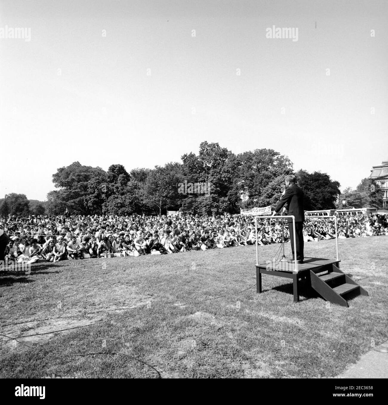 Visit of American Field Service Students, 9:50AM. President John F ...