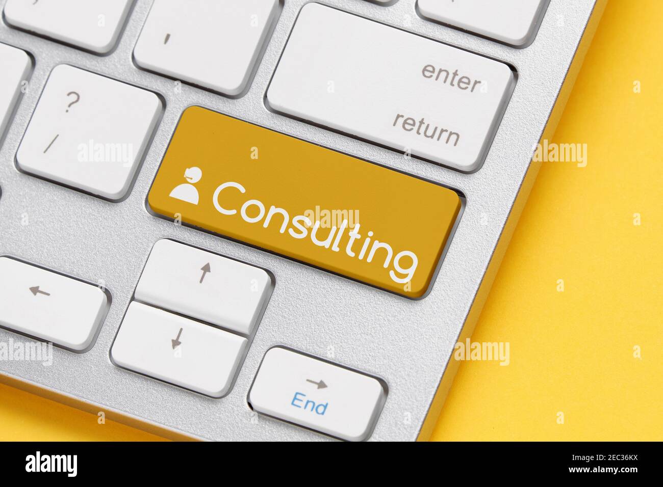 online consulting concept on keyboard with button Stock Photo - Alamy