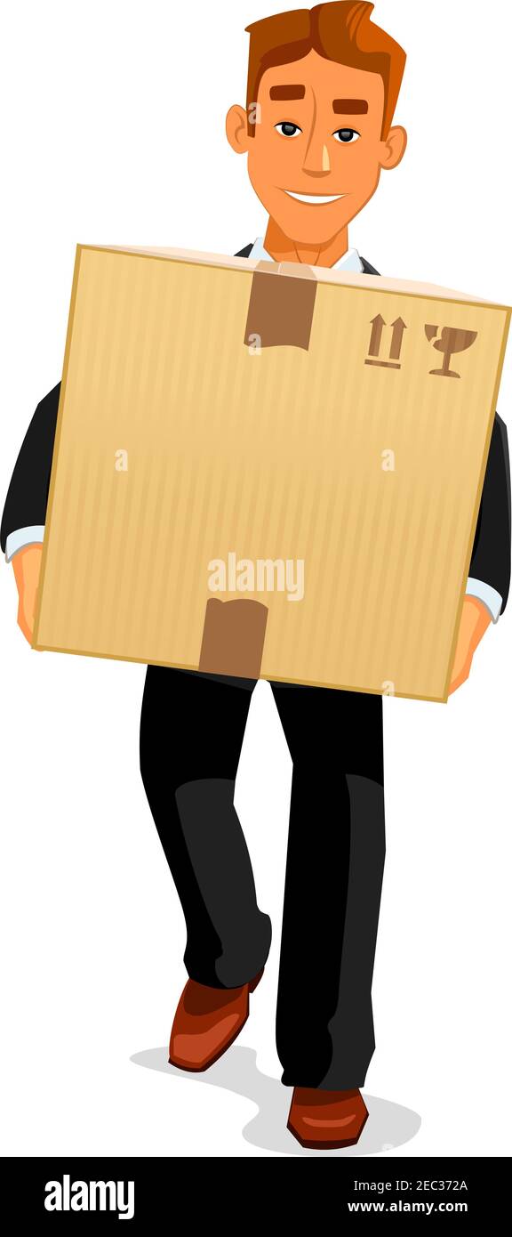 Delivery service, postal carrier or postman professions design. Elegant ...