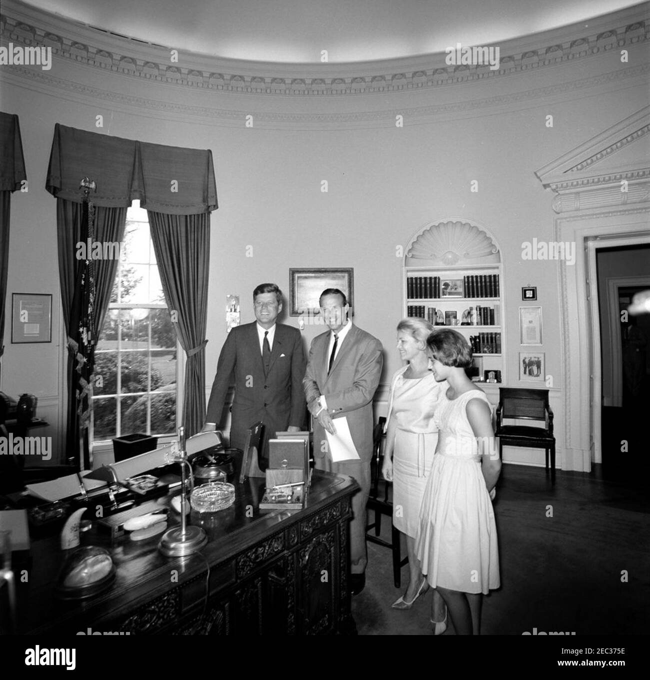 Visit of Stan Musial, Major League Baseball (MLB) player for the St ...