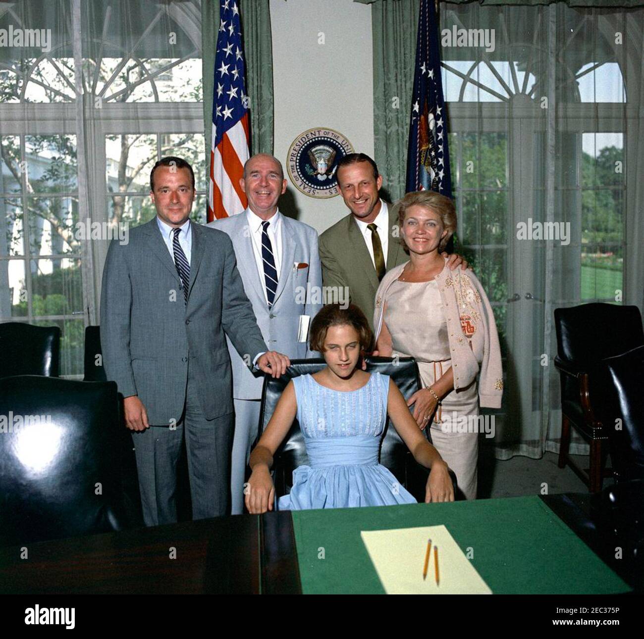 Visit of Stan Musial, Major League Baseball (MLB) player for the St ...