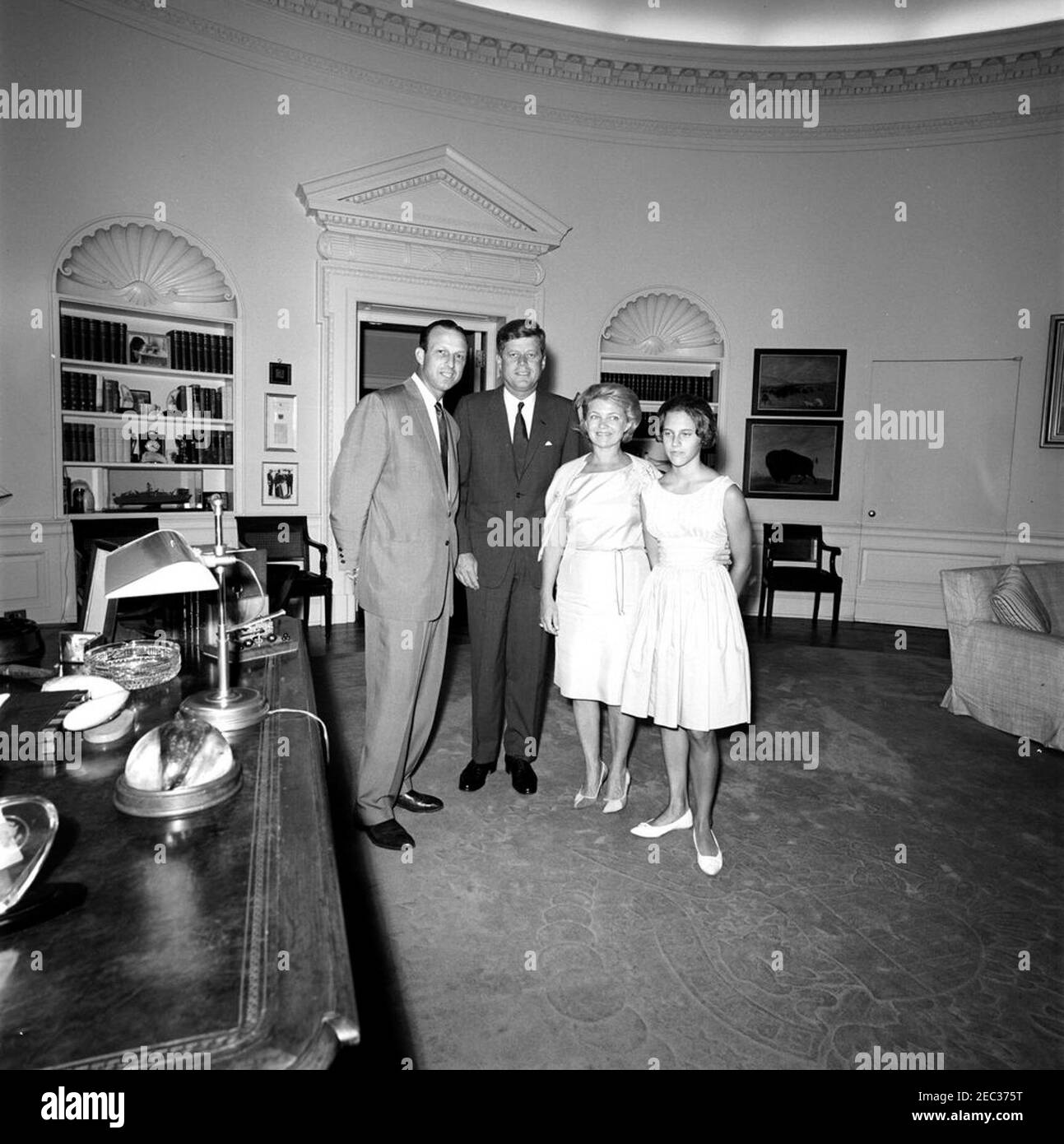 Visit of Stan Musial, Major League Baseball (MLB) player for the St ...