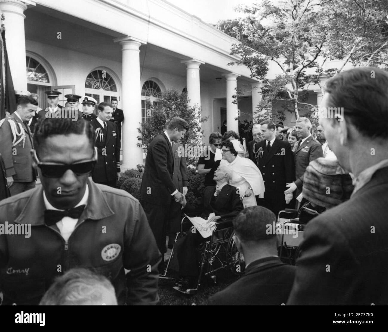 President Kennedy greets recipients of the Congressional Medal of Honor ...