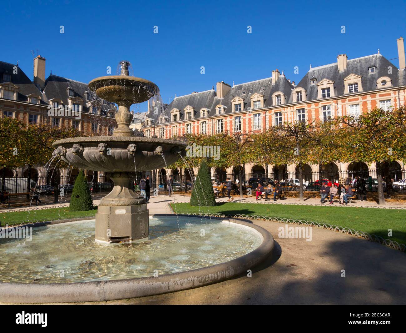 Place des Vosges, Paris. This is the oldest planned square in Paris ...