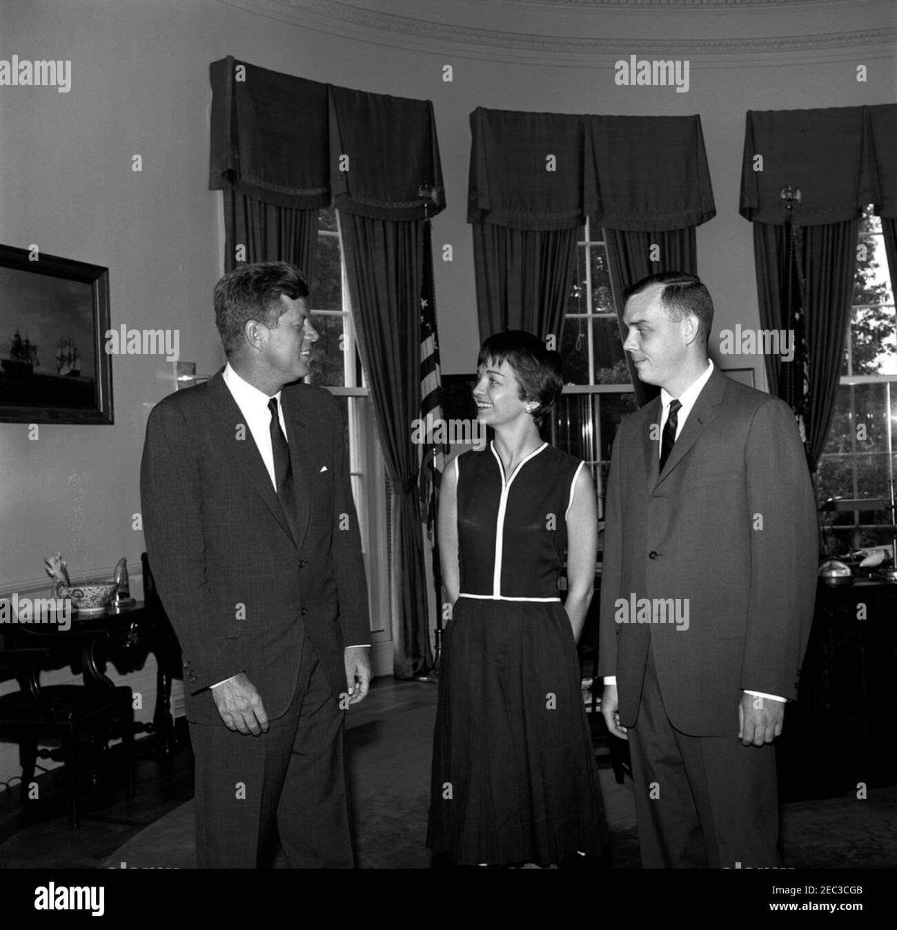 President Kennedy with Barbara Ann Fitzgerald Value (niece of Rose ...