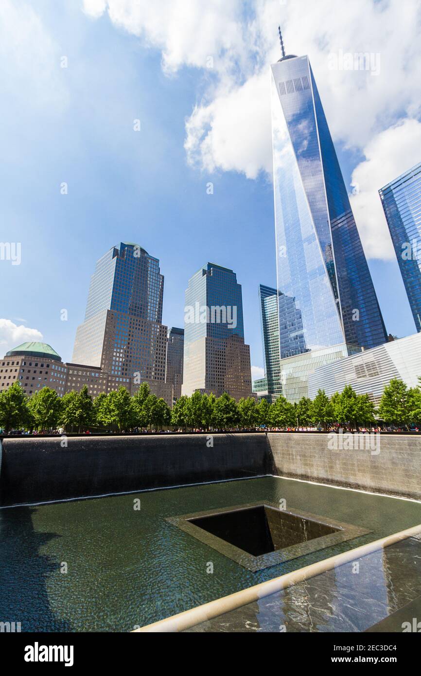 One of the two pools with waterfall at the National September 11 ...