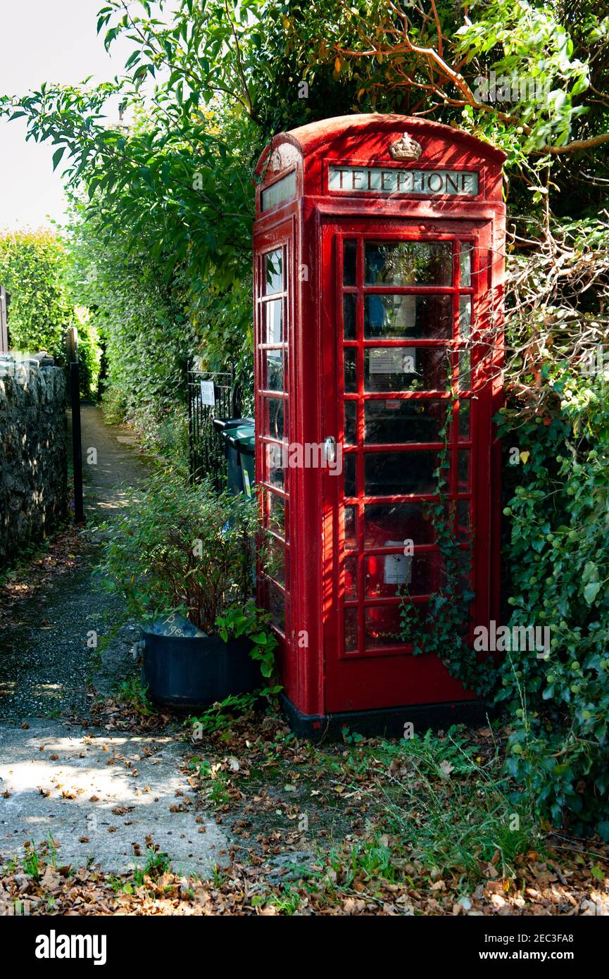 Traditional Red BT Telephone Box - Dartmoor, Devon Stock Photo - Alamy