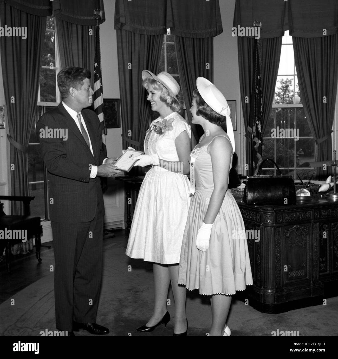 Visit of Sandra Clardy, President of Girls Nation, 11:25AM. President ...